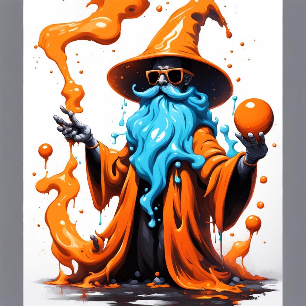 Orange Wizard - AI Generated Artwork - NightCafe Creator