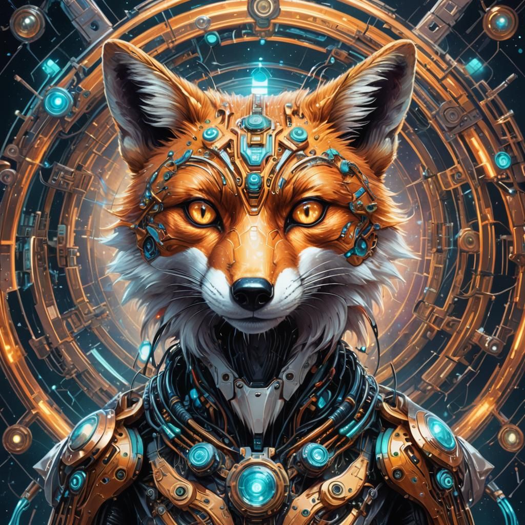 Cyber Fox - AI Generated Artwork - NightCafe Creator