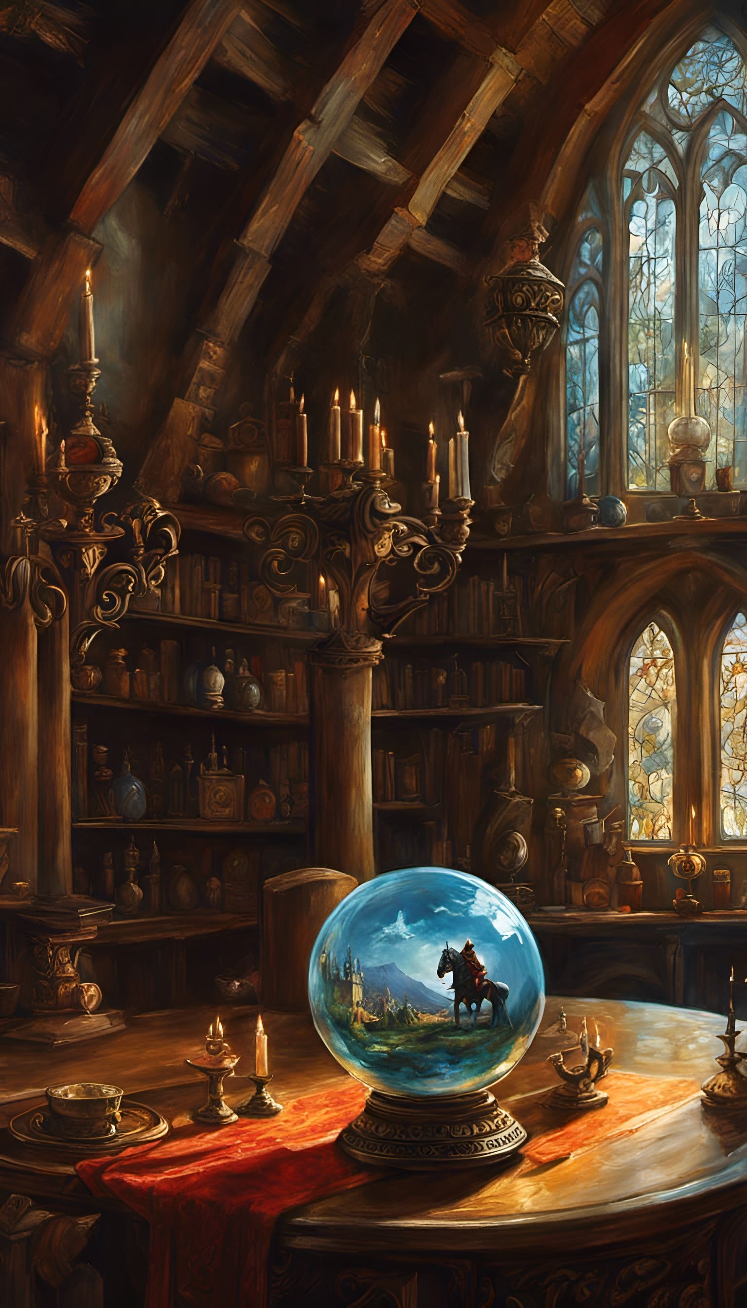 Let's see...the Wizard's Chamber - AI Generated Artwork - NightCafe Creator