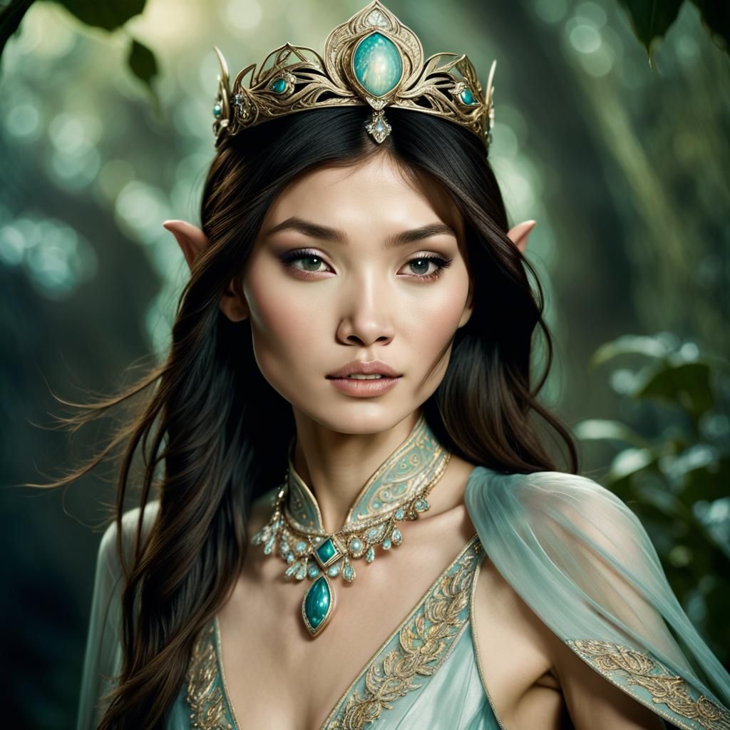 Gemma Chan as Elven Princess - AI Generated Artwork - NightCafe Creator