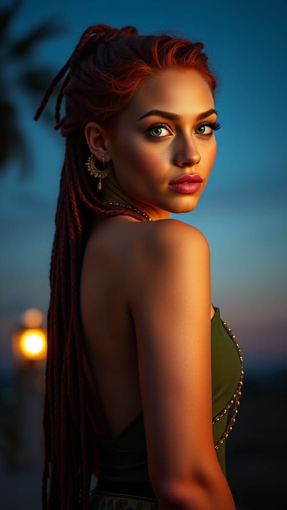 Redhead lady Side View - Redhead lady Side View