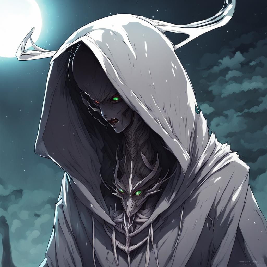 Hooded alien creature - AI Generated Artwork - NightCafe Creator