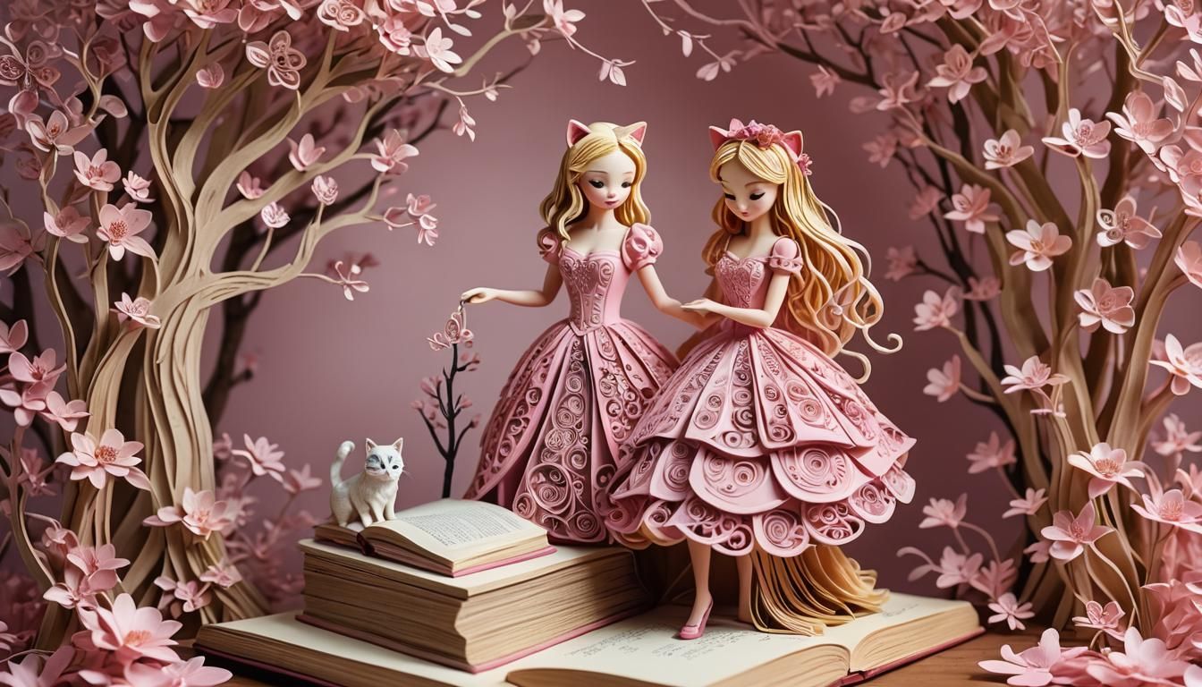 The Paper sisters - AI Generated Artwork - NightCafe Creator