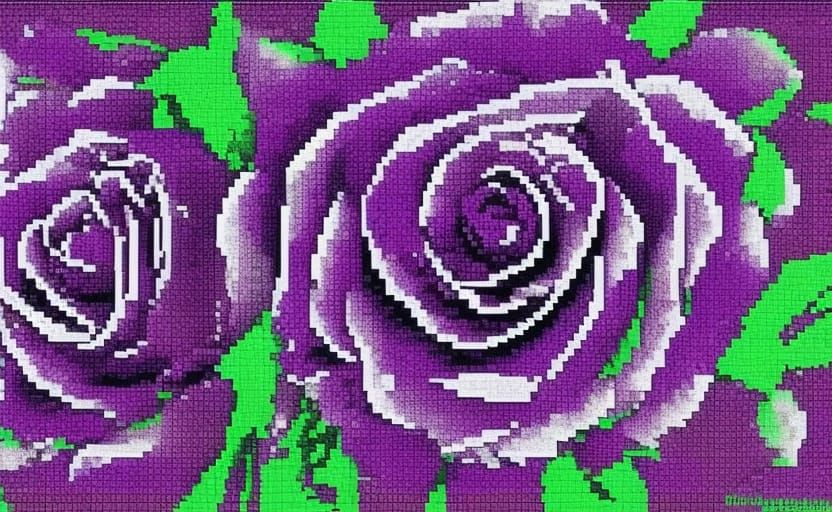 Pixel Rose - AI Generated Artwork - NightCafe Creator
