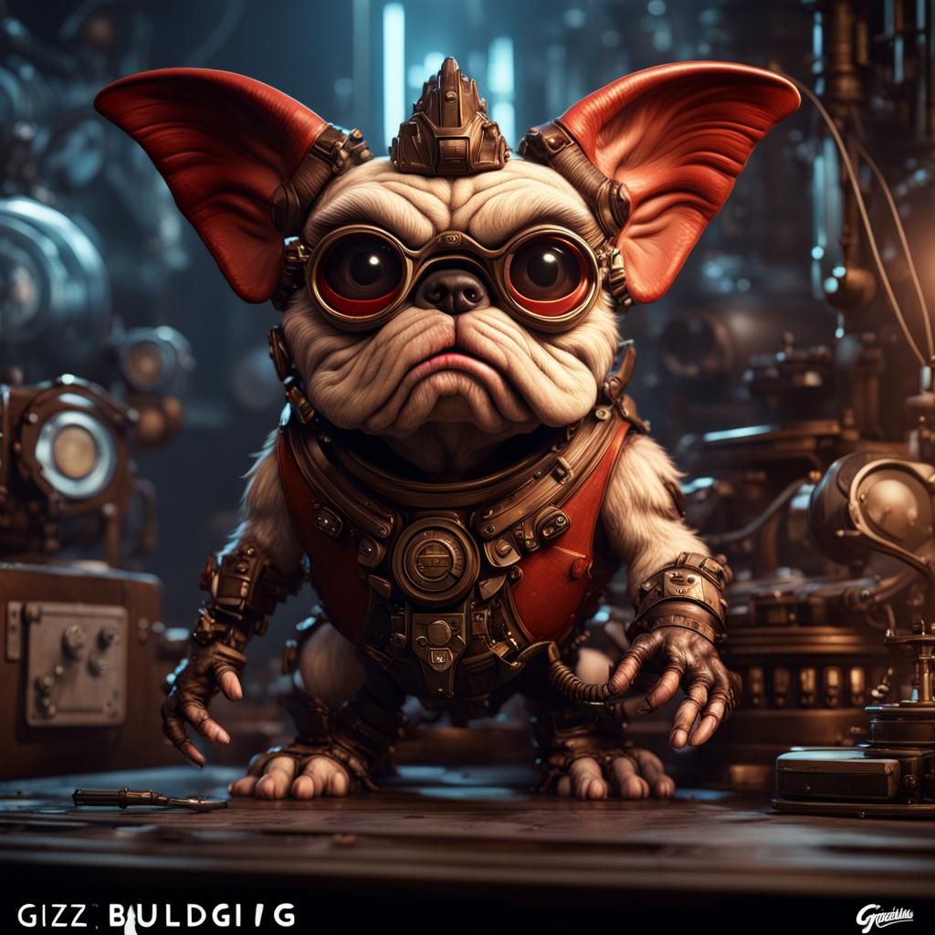 Gremlin bulldog - AI Generated Artwork - NightCafe Creator