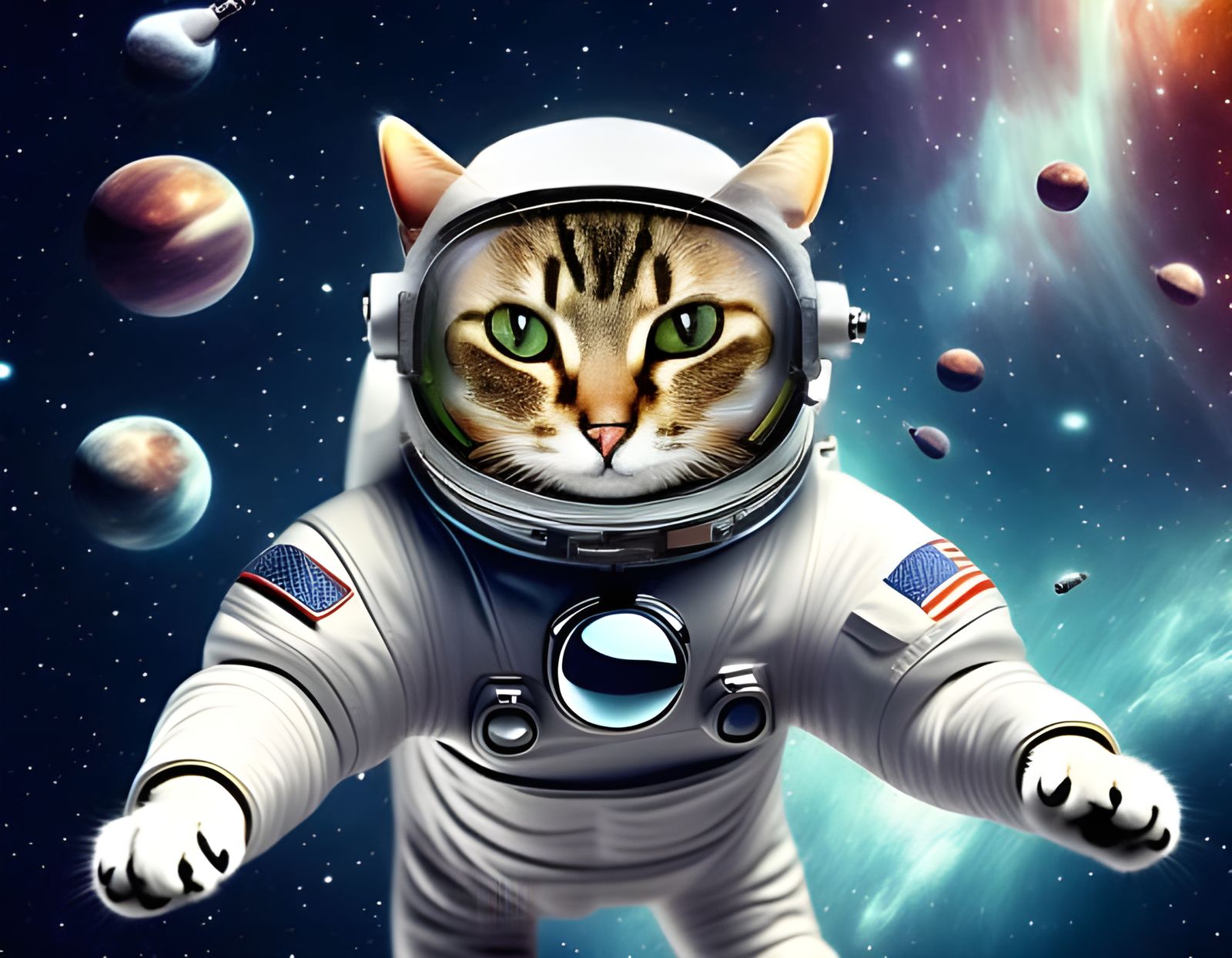 Space Cat - AI Generated Artwork - NightCafe Creator