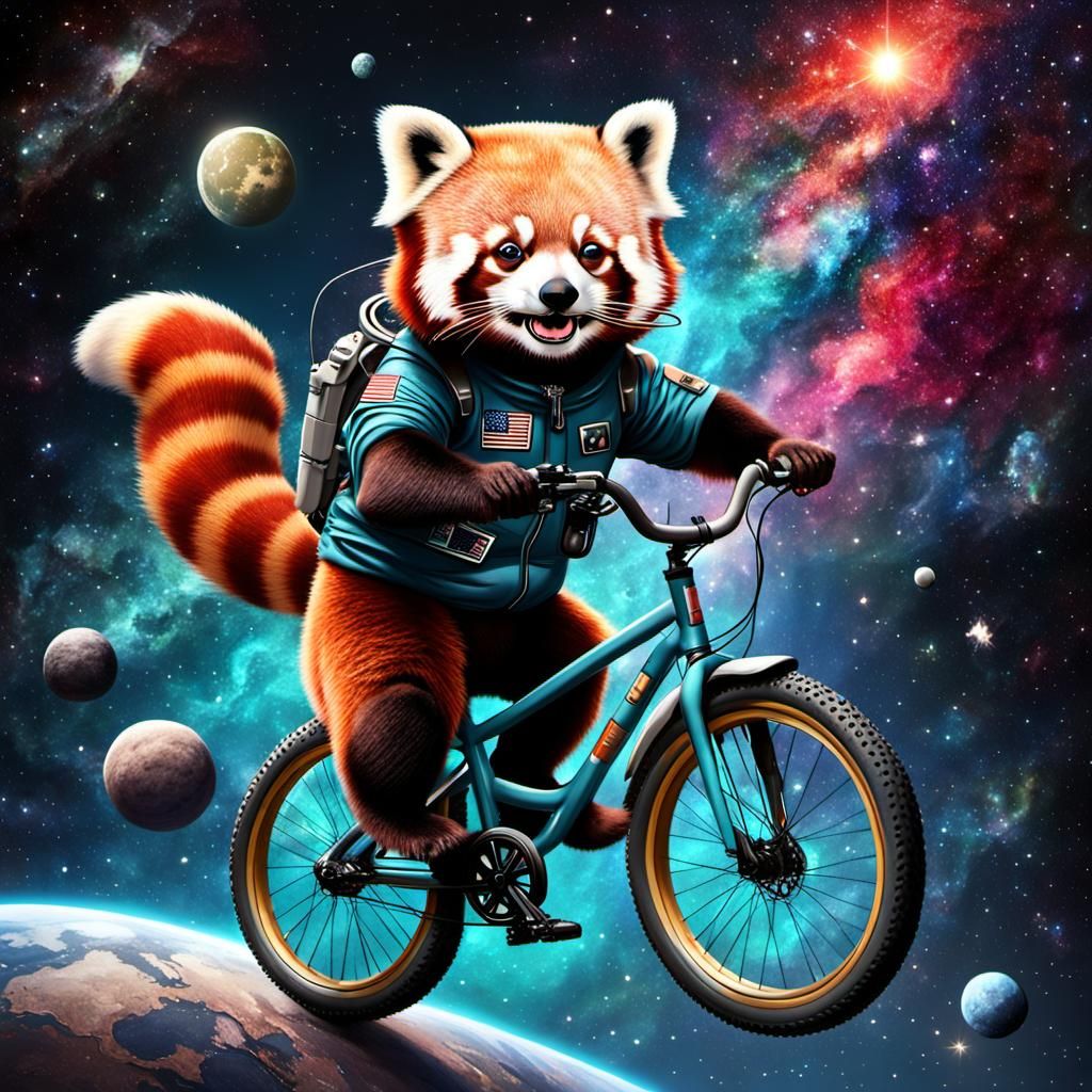 Galactic Red Panda - Bears in Space Series - AI Generated Artwork ...