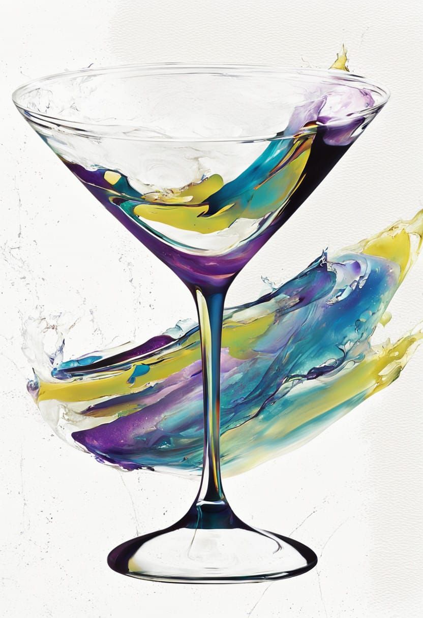 Modern abstract martini - Ethereal Abstract Cocktail Scene i...