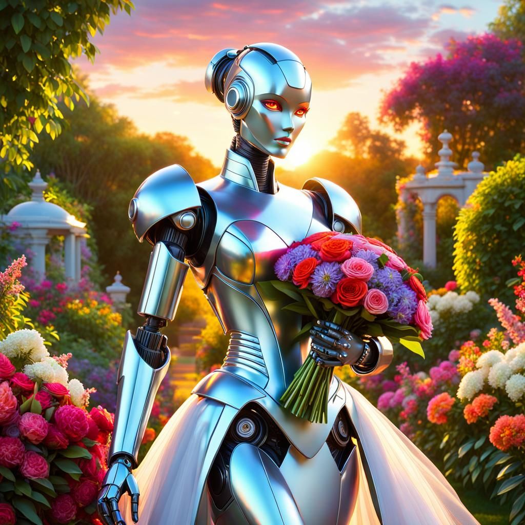 A Robot Bride! - AI Generated Artwork - NightCafe Creator