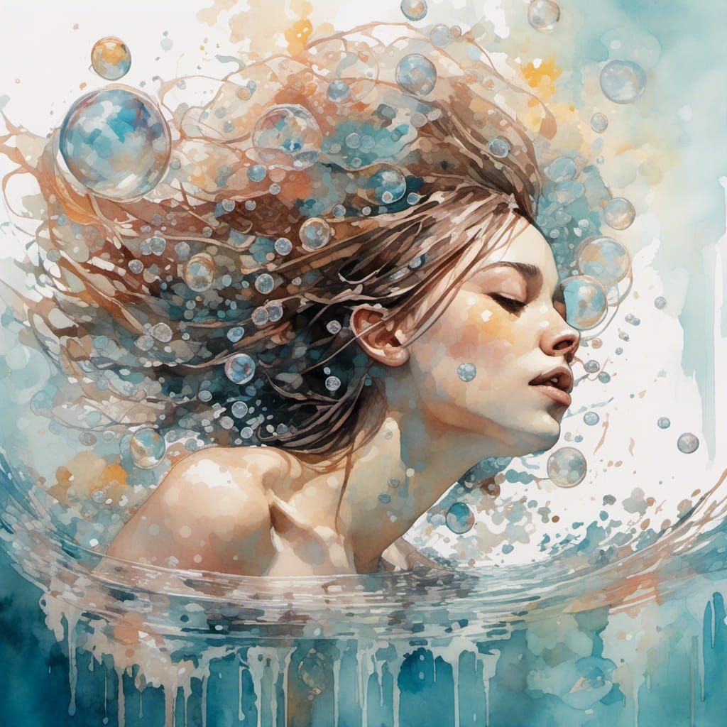 Swimming Portrait - AI Generated Artwork - NightCafe Creator