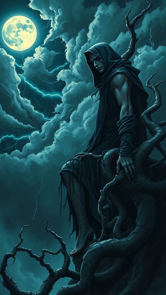 Wraith Moebius cool colors contrasting colors deep color gothic art ...