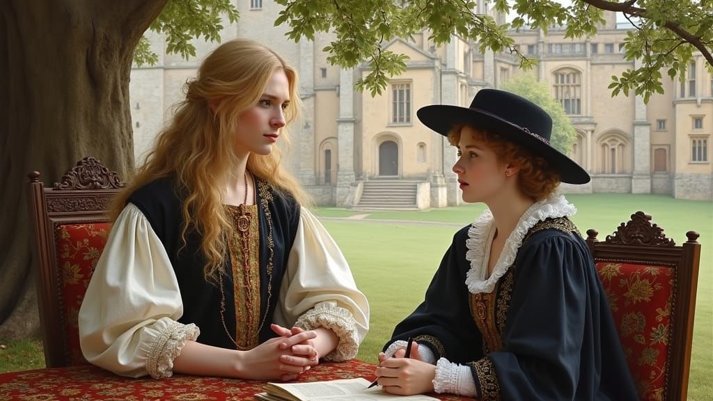 The clandestine rendezvous of the Fair Youth at Cambridge University in ...