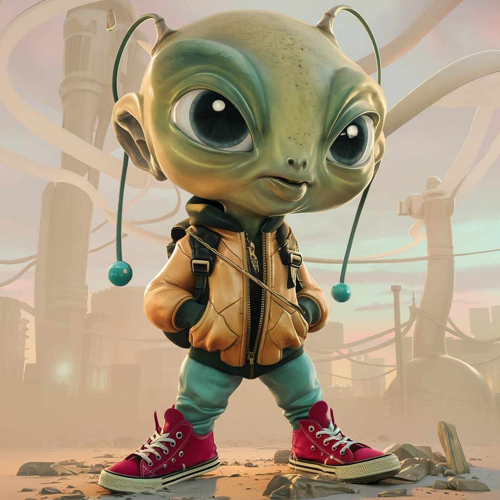 Adorable Urban Alien - AI Generated Artwork - NightCafe Creator