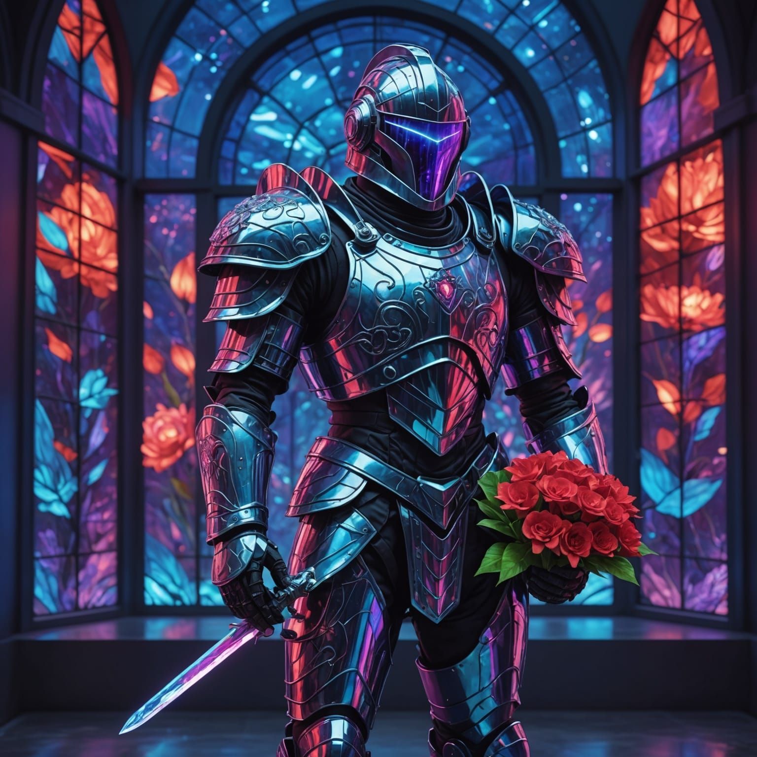 Tech Knight - AI Generated Artwork - NightCafe Creator