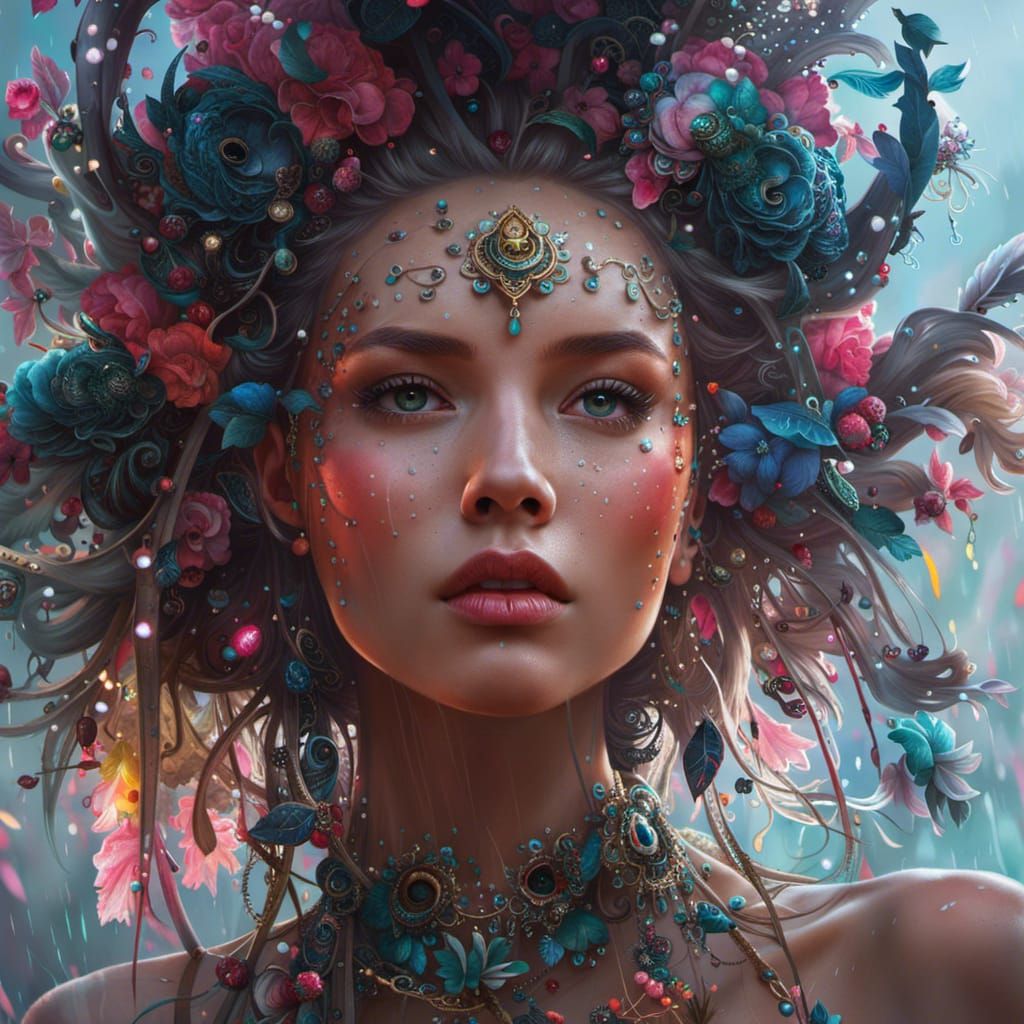 Flower inspired crown - AI Generated Artwork - NightCafe Creator