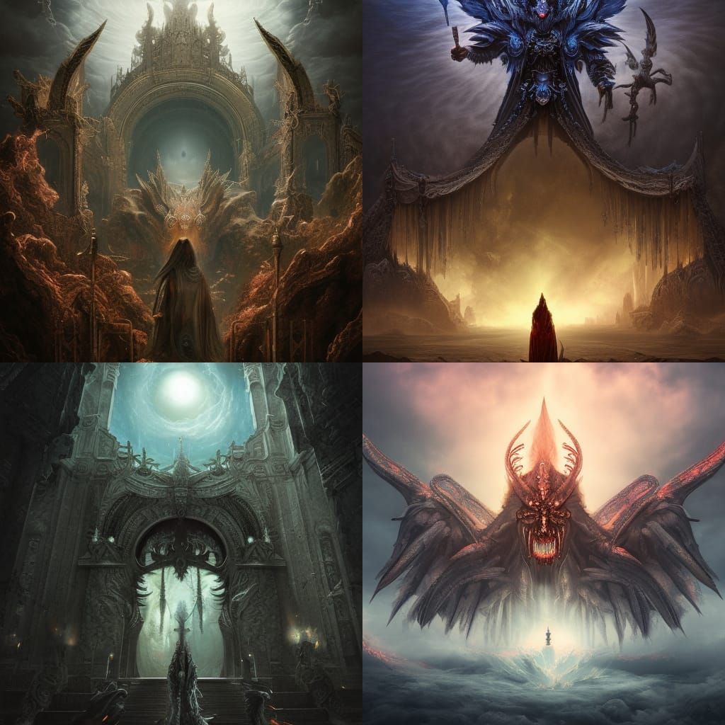 a demon at the gates of heaven Epic cinematic brilliant stunning ...