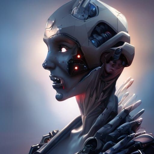 Cyborg Vampire - AI Generated Artwork - NightCafe Creator