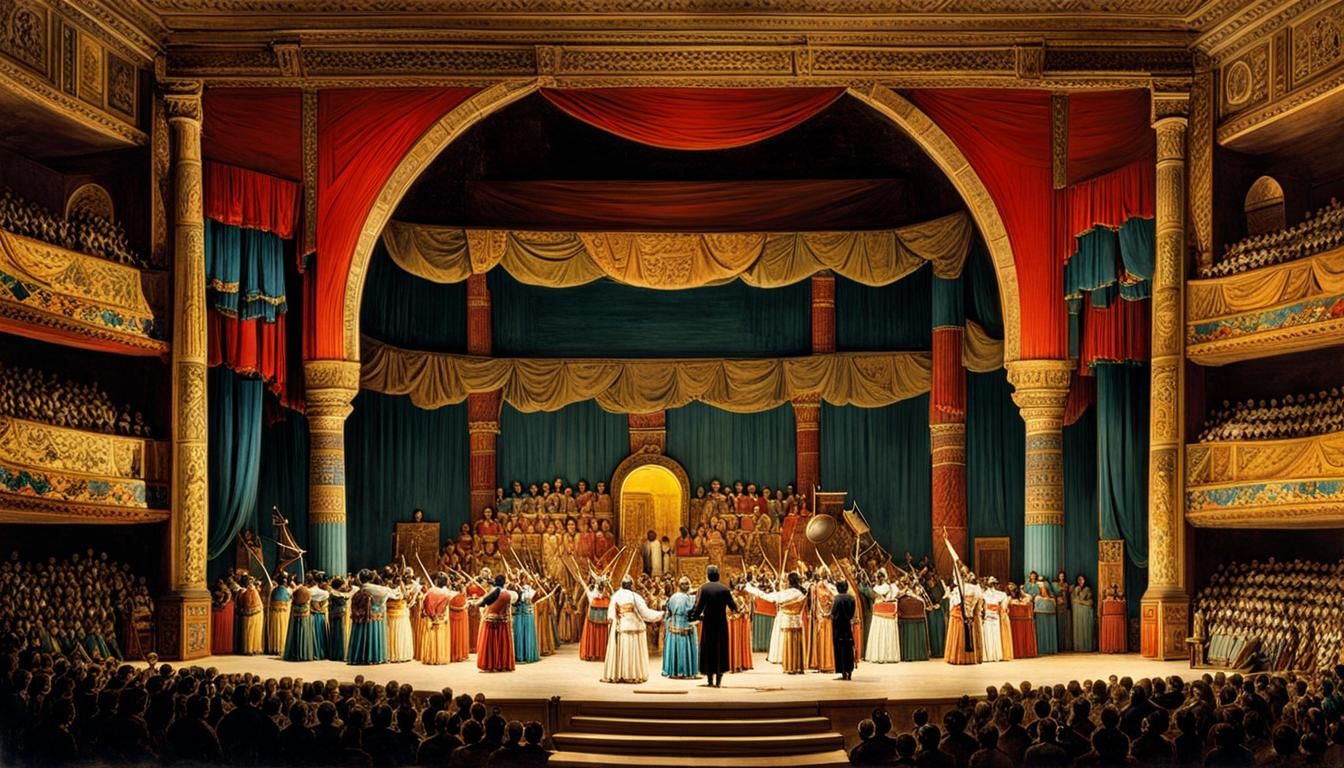 First performance of the opera Aida by Giuseppe Verdi on December 24 ...
