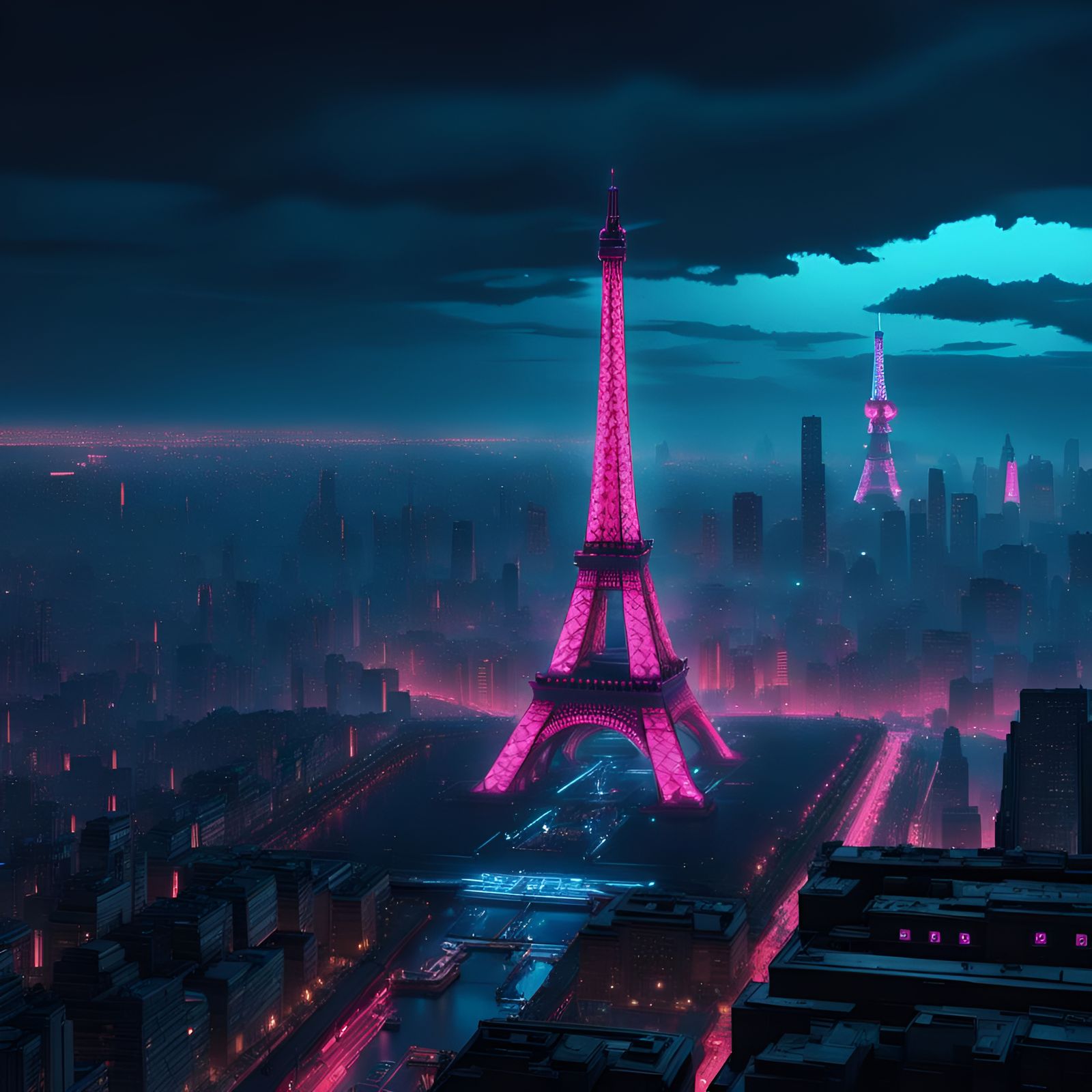 Eiffel Tower - AI Generated Artwork - NightCafe Creator
