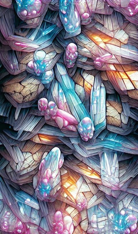 Evolved Crystals - AI Generated Artwork - NightCafe Creator