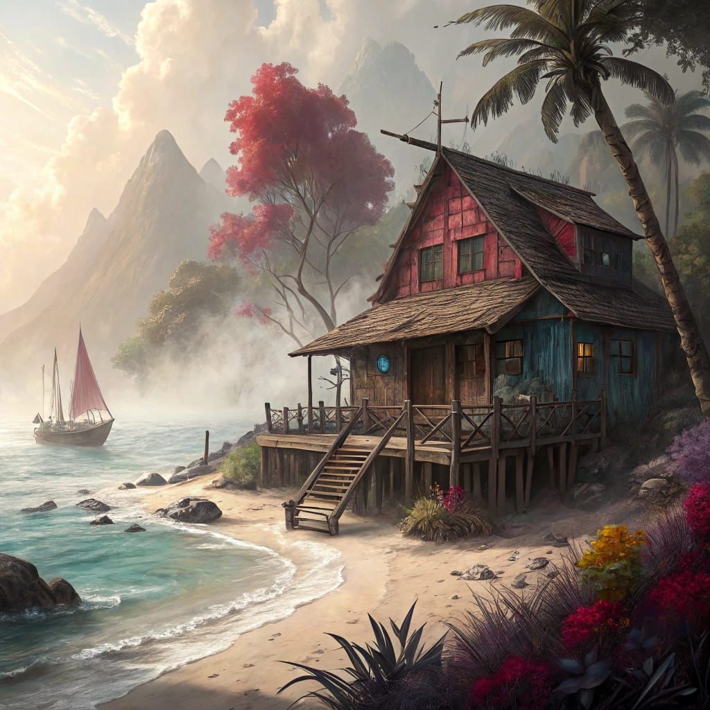 Hawaiian Seaside Shack #12 - Hawaiian Seaside Cottage in Whi...
