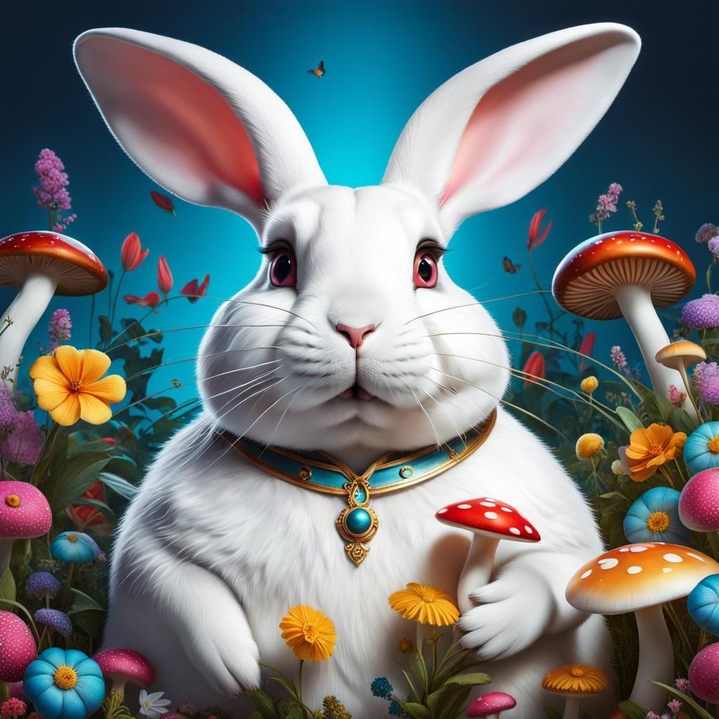 Follow the white rabbit - AI Generated Artwork - NightCafe Creator