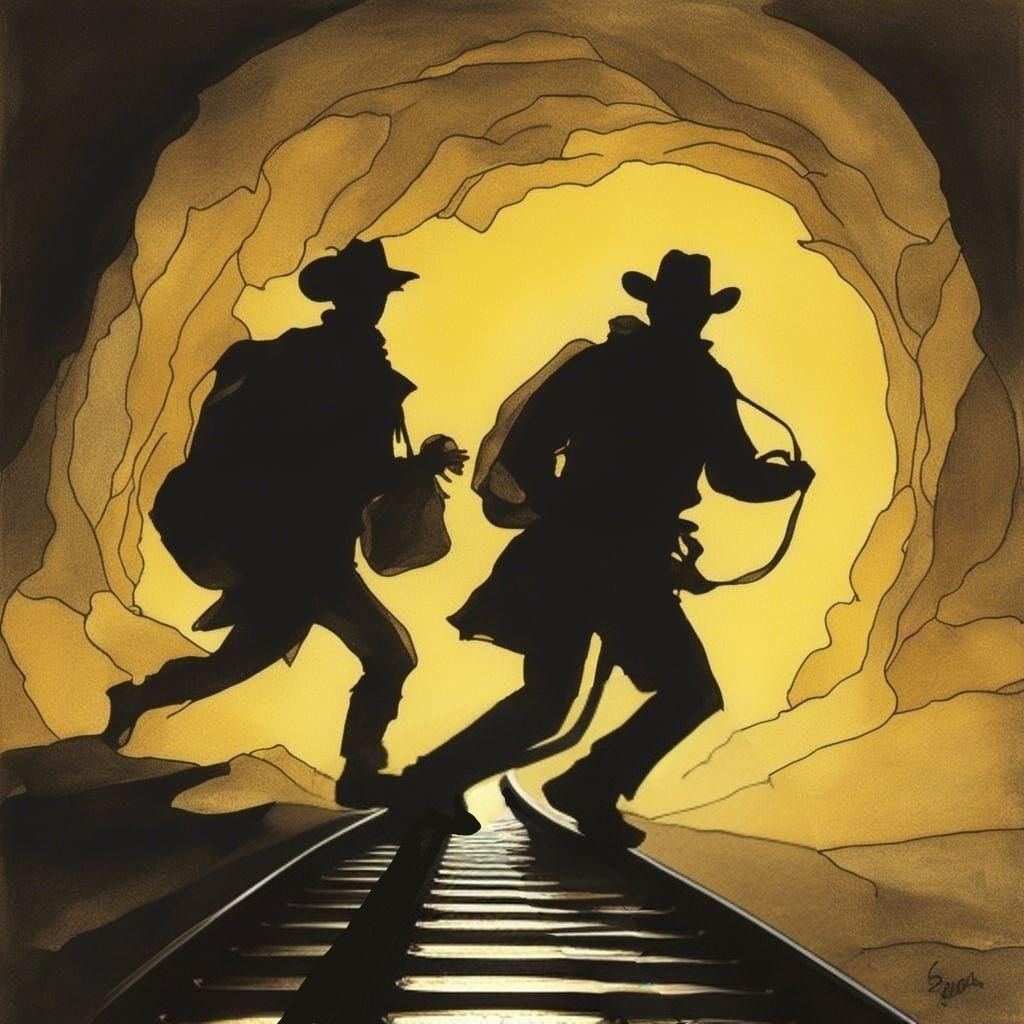 Great train robbery - AI Generated Artwork - NightCafe Creator