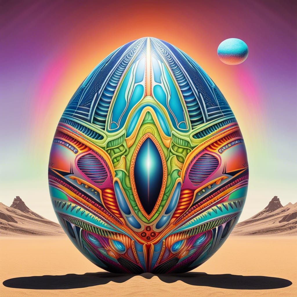 Alien Egg ship Landing - AI Generated Artwork - NightCafe Creator