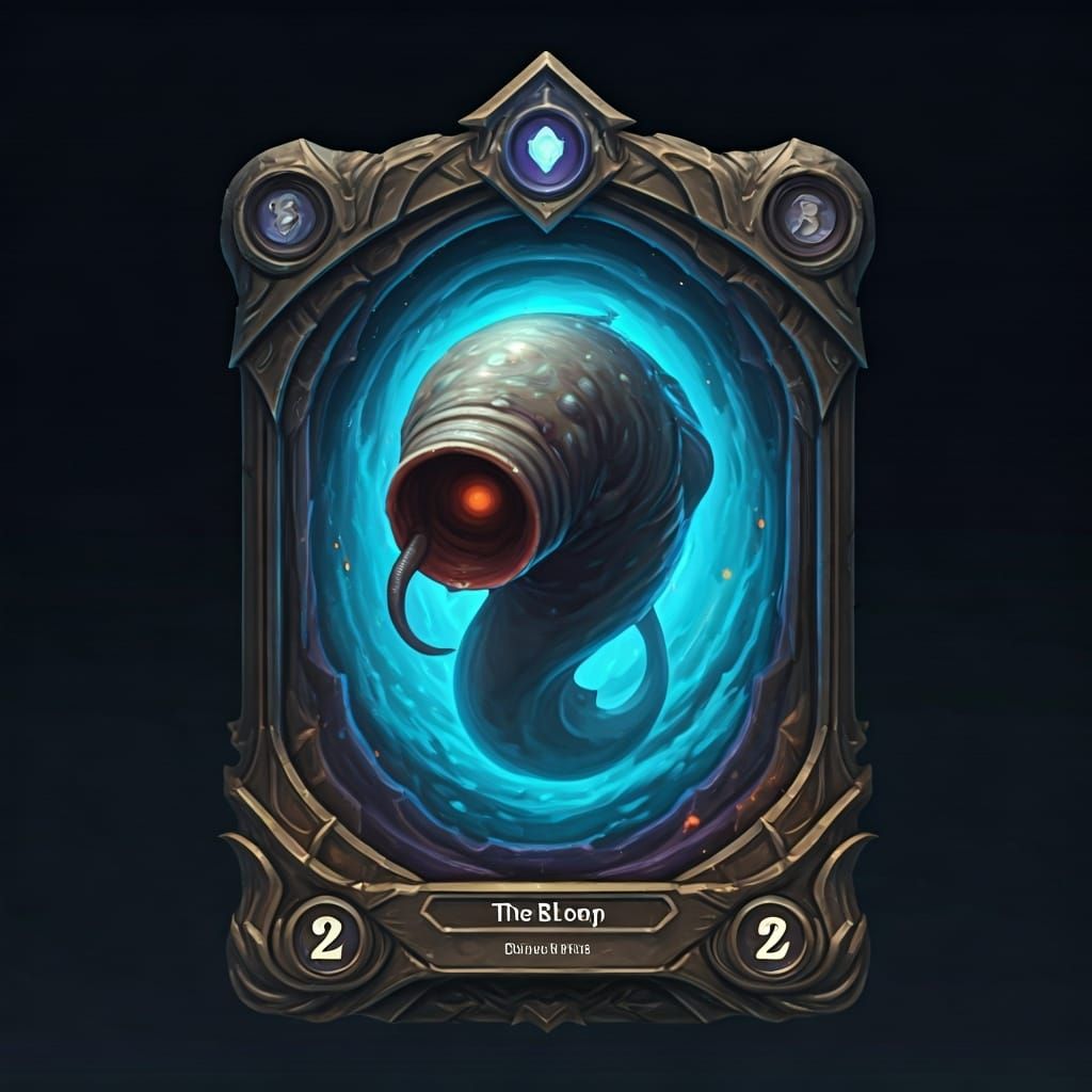 Bloop Trading Card: Eerie Worlds Sea Monster Conce... - AI Art