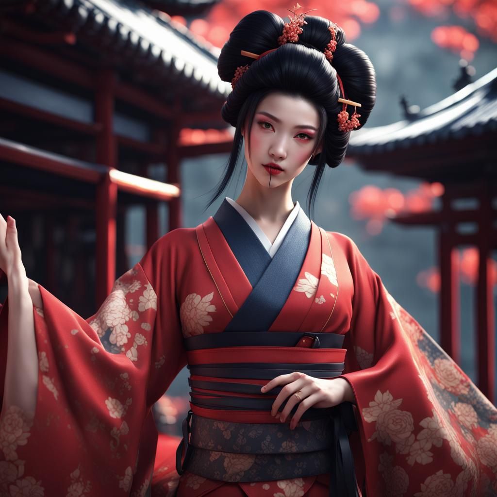 Geisha - AI Generated Artwork - NightCafe Creator