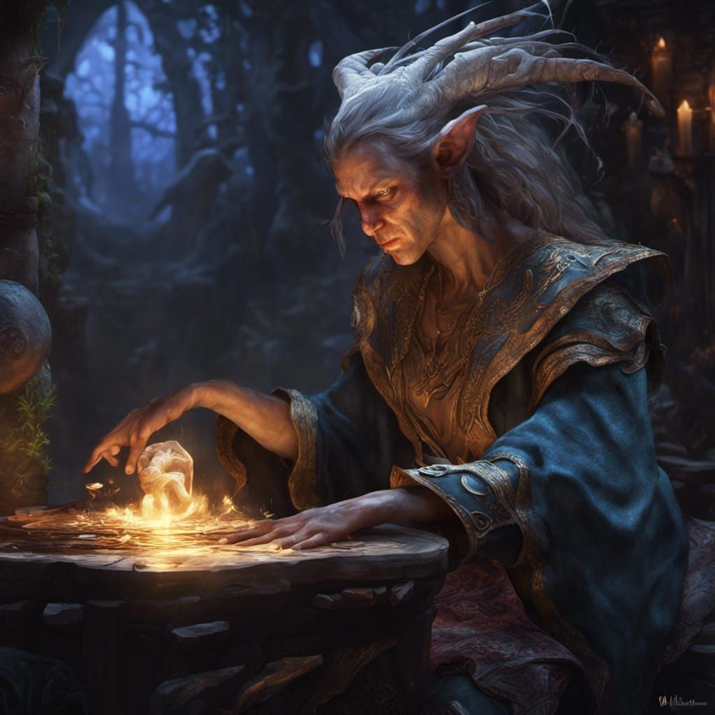 Fey Crafting a Spell - AI Generated Artwork - NightCafe Creator