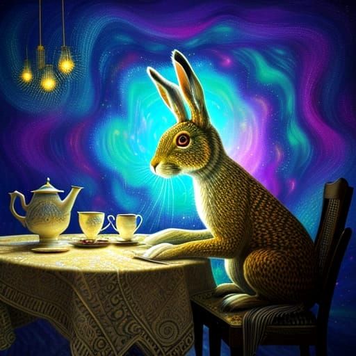Hare Tea Time, surreal edition - Hare Tea Time, surreal edit...