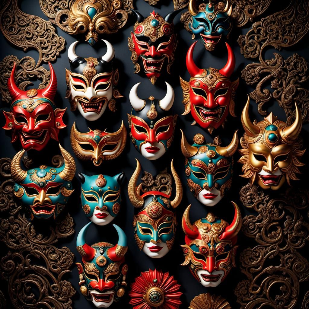 ONI MASKs - AI Generated Artwork - NightCafe Creator