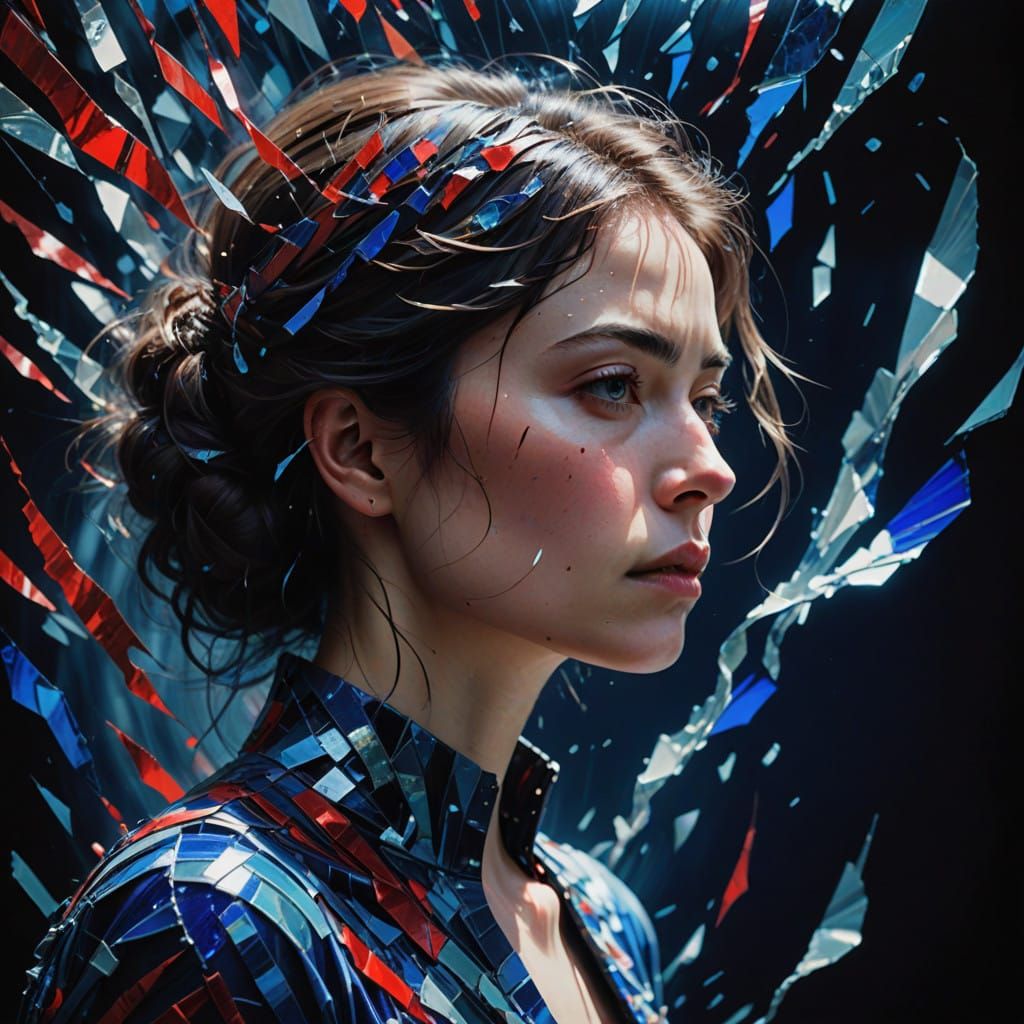 Shattered, I rise through the storm, A soul too real for a world so ...