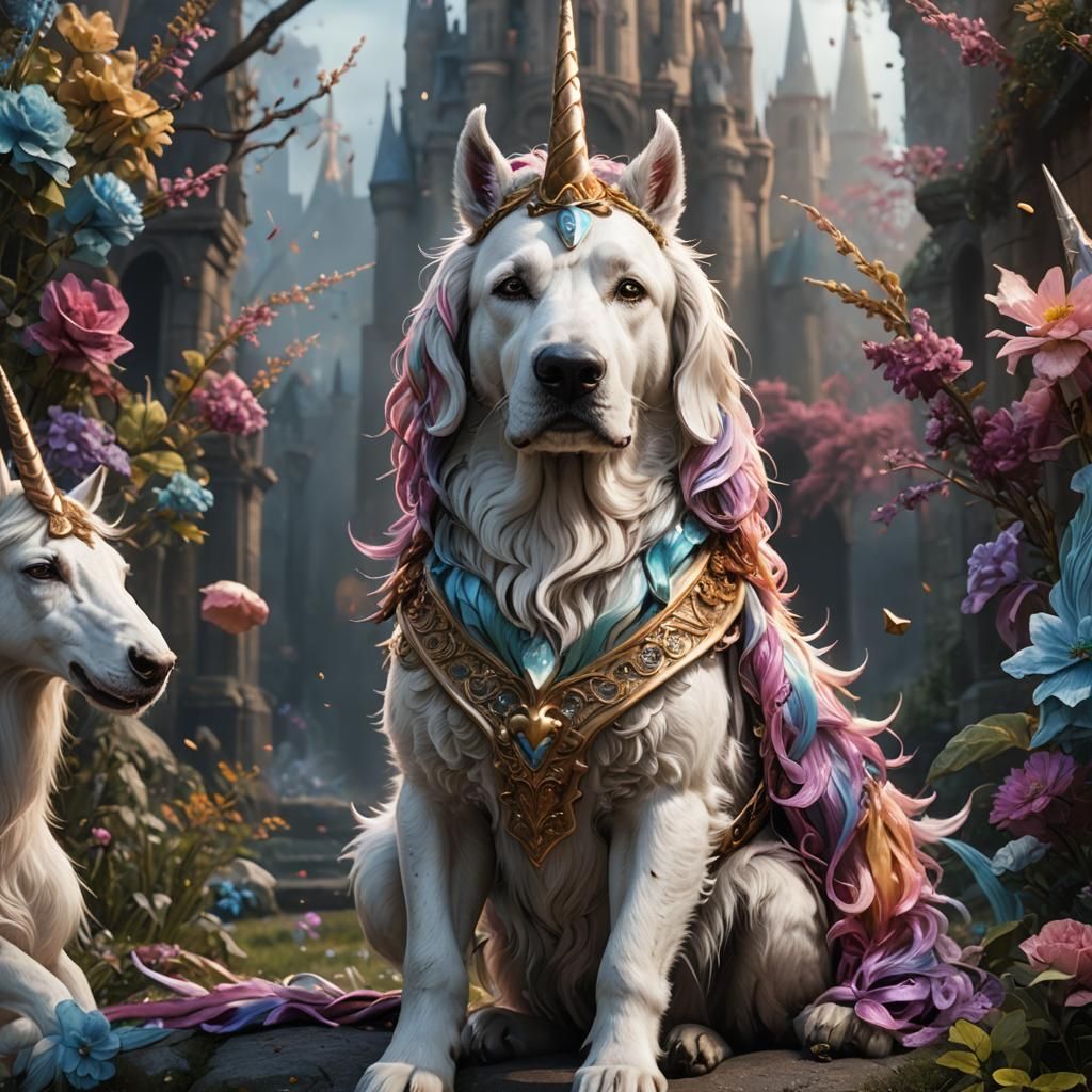 Unicorn dog - AI Generated Artwork - NightCafe Creator