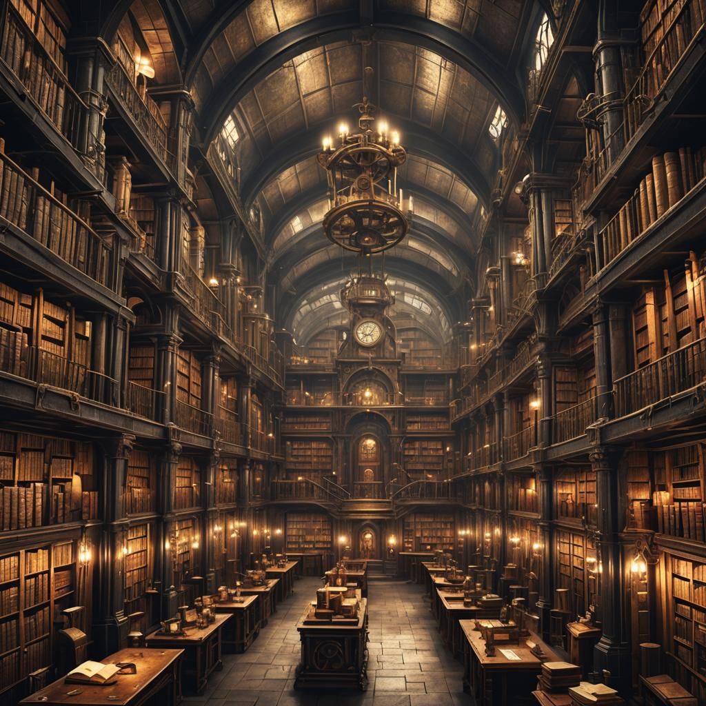 Early 1800’s English Library - AI Generated Artwork - NightCafe Creator