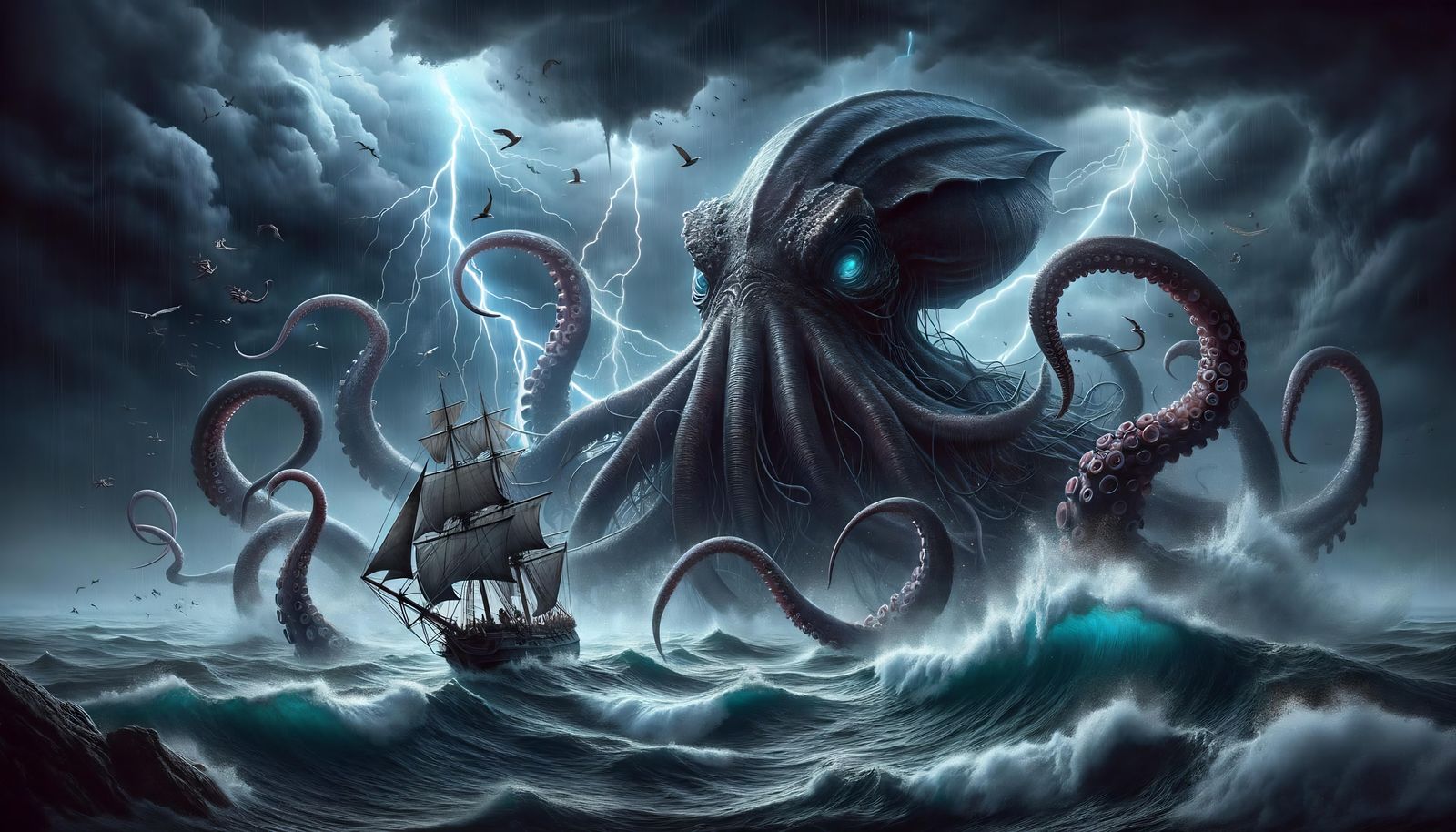 DND Series : Kraken (Monster) - AI Generated Artwork - NightCafe Creator