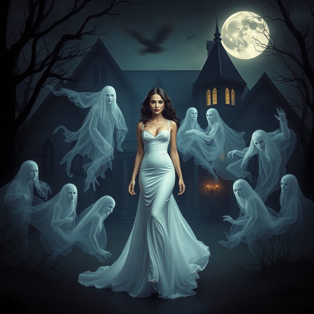 Creepy Ghosts beautiful looks c - Ethereal Gothic Goddess A...