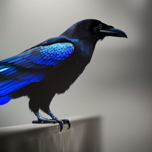 Blue Raven - AI Generated Artwork - NightCafe Creator