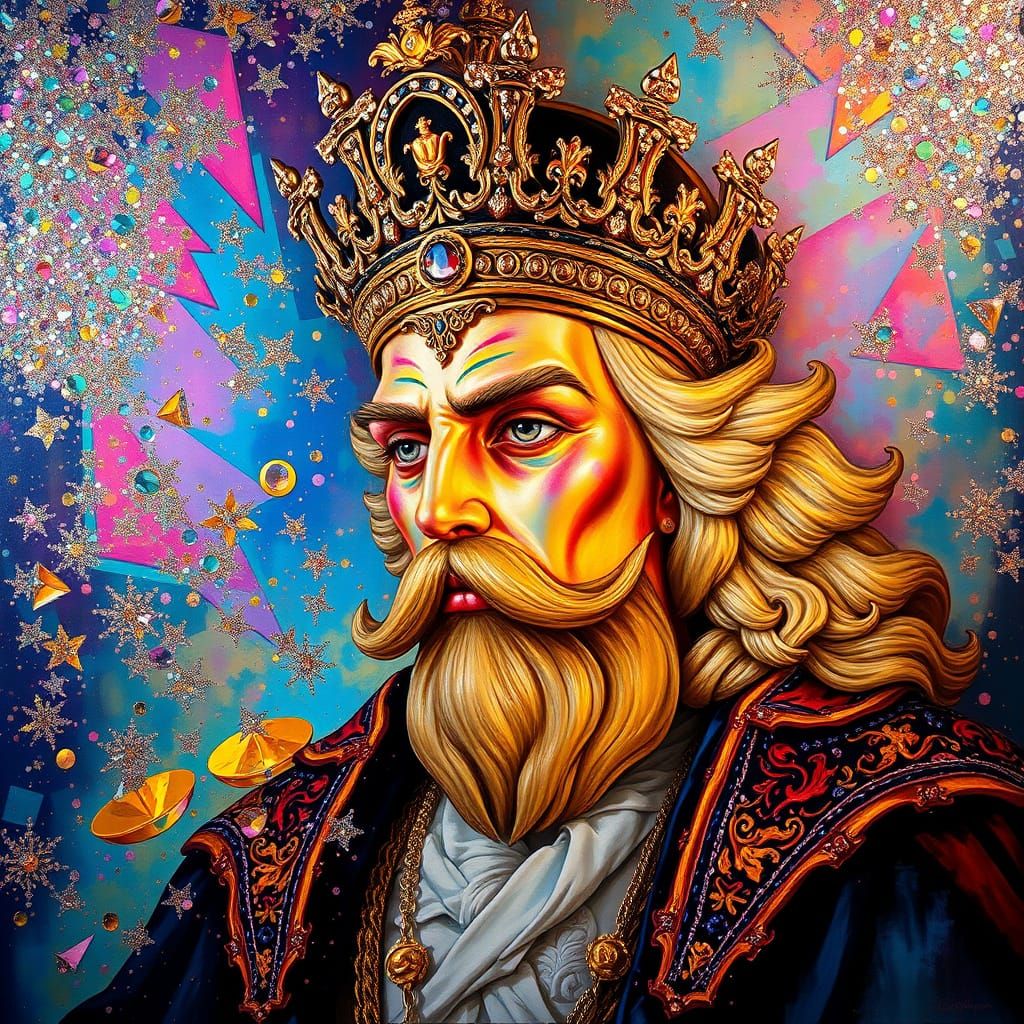 Luxurious Oil Painting in Pierre et Gilles Style w... - AI Art