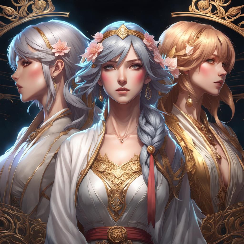 Three Goddesses - AI Generated Artwork - NightCafe Creator