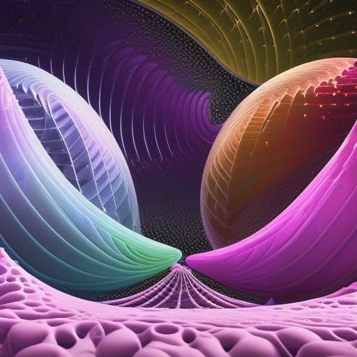 Multidimensional waves - AI Generated Artwork - NightCafe Creator