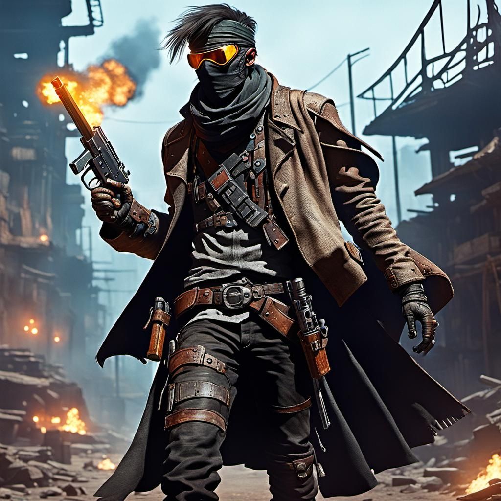 Post apocalyptic bandit - AI Generated Artwork - NightCafe Creator