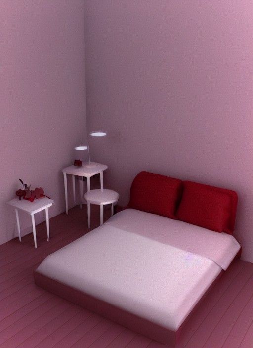 crimson bedroom dreamcore liminal space rendered in Blender - AI Generated Artwork - NightCafe ...