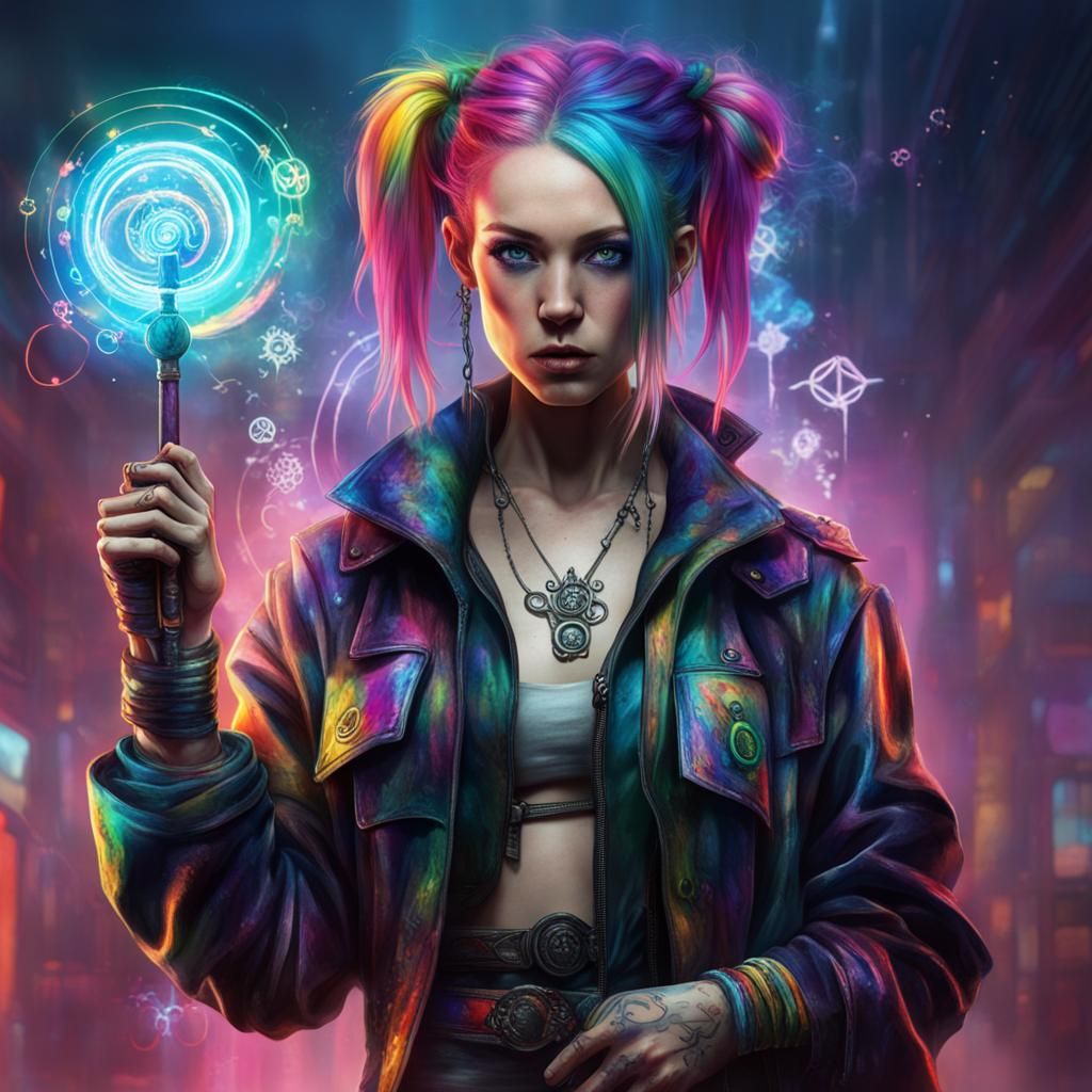 Rainbow mage of the Order of the Many Colours - AI Generated Artwork ...
