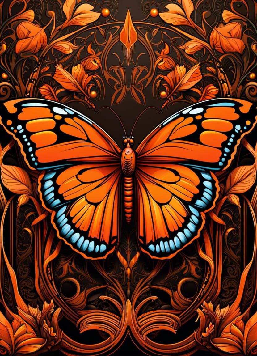 Monarch Butterfly - AI Generated Artwork - NightCafe Creator