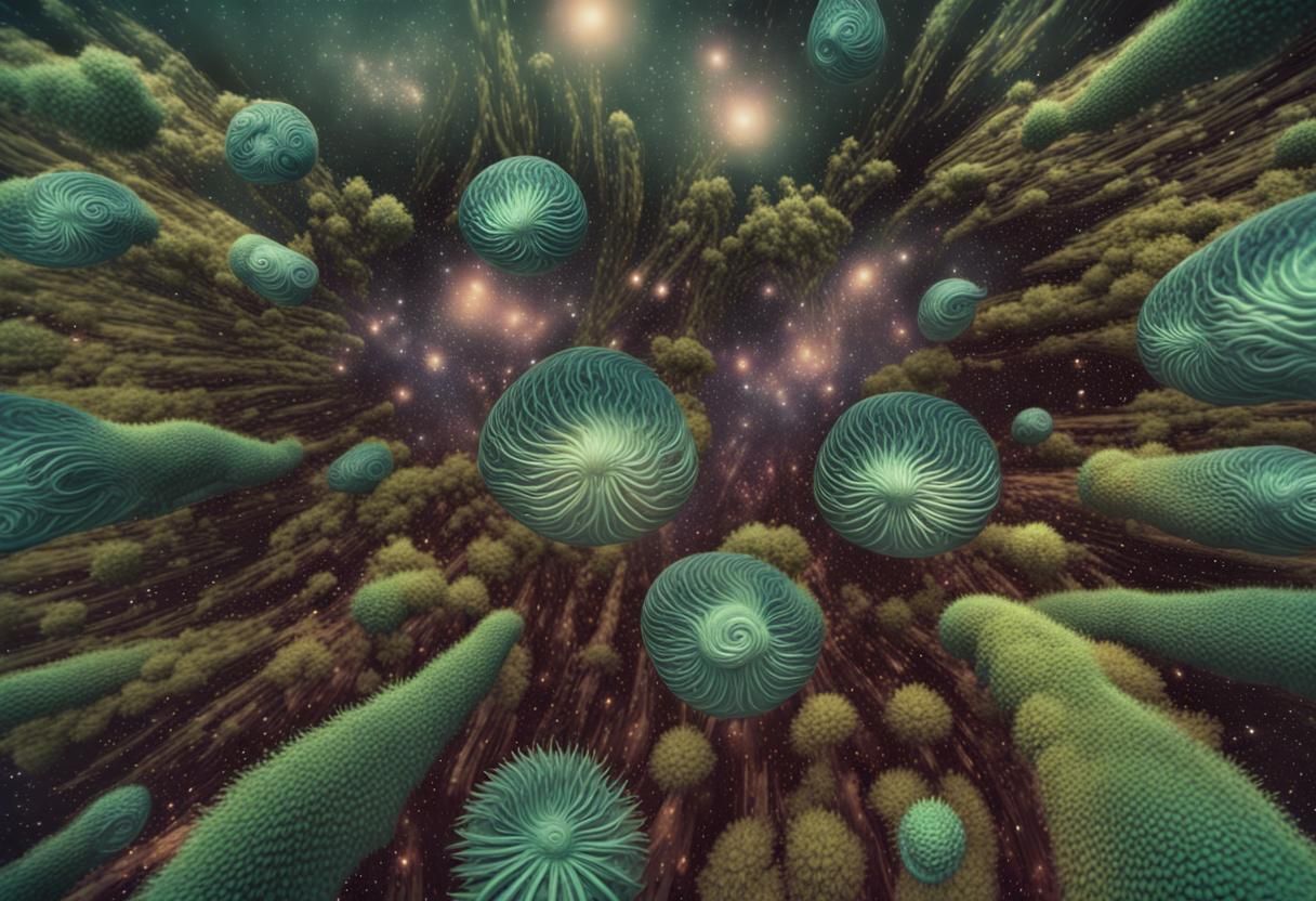 forest on exoplanet trappist-1e, looking up - AI Generated Artwork ...