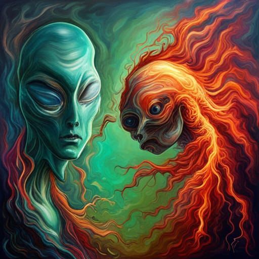 Alien flame - AI Generated Artwork - NightCafe Creator