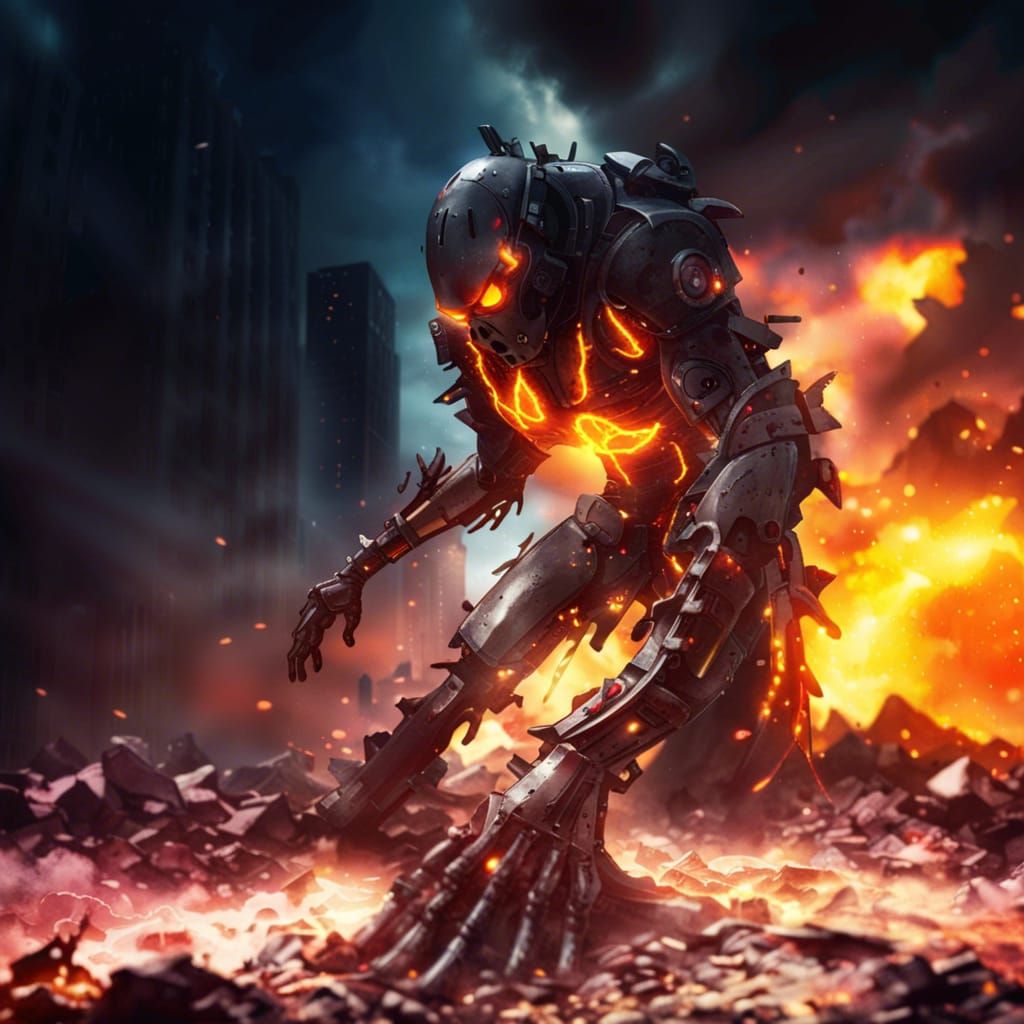 Cyborg apocalypse - AI Generated Artwork - NightCafe Creator