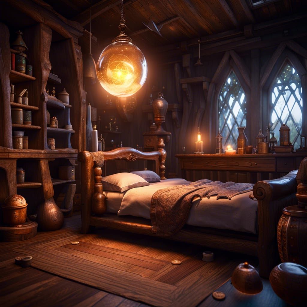 Wizard's Bedroom - AI Generated Artwork - NightCafe Creator